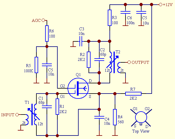 Dual gate fet amplifier diagrams