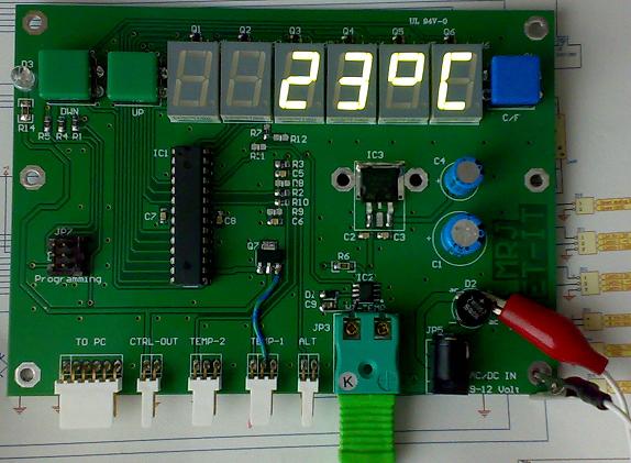 Atmel Mega88 Temperatur meter, Type K sensor, Heat set and regulator