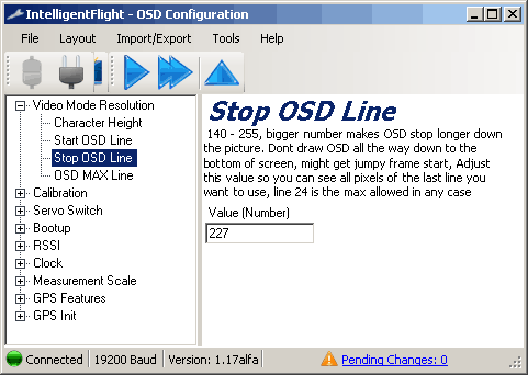 OSD, On Screen Display for RC planes