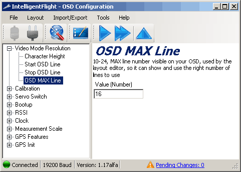 OSD, On Screen Display for RC planes